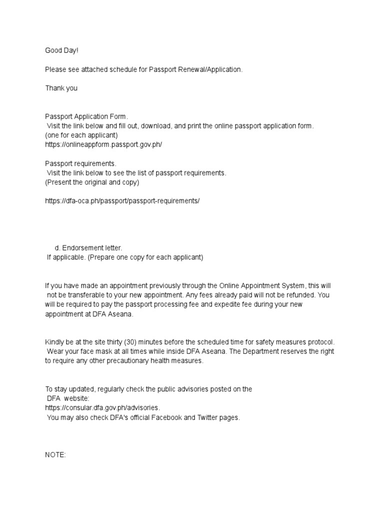 Passport Renewal Application PDF