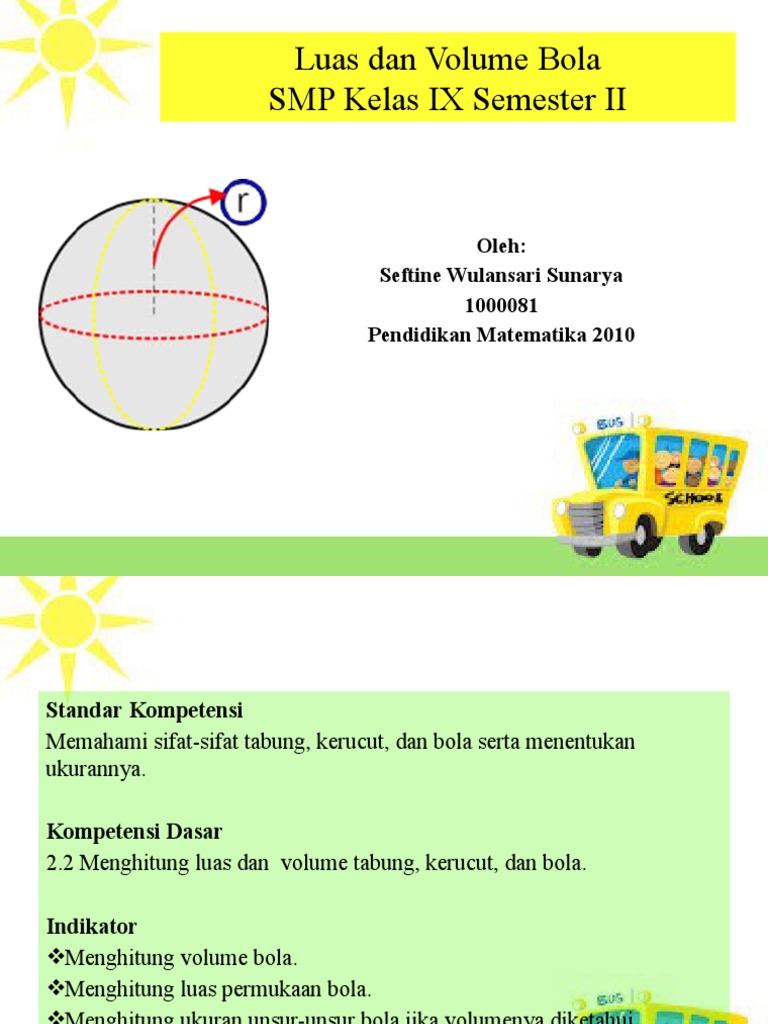 Luas Dan Volume Bola | PDF