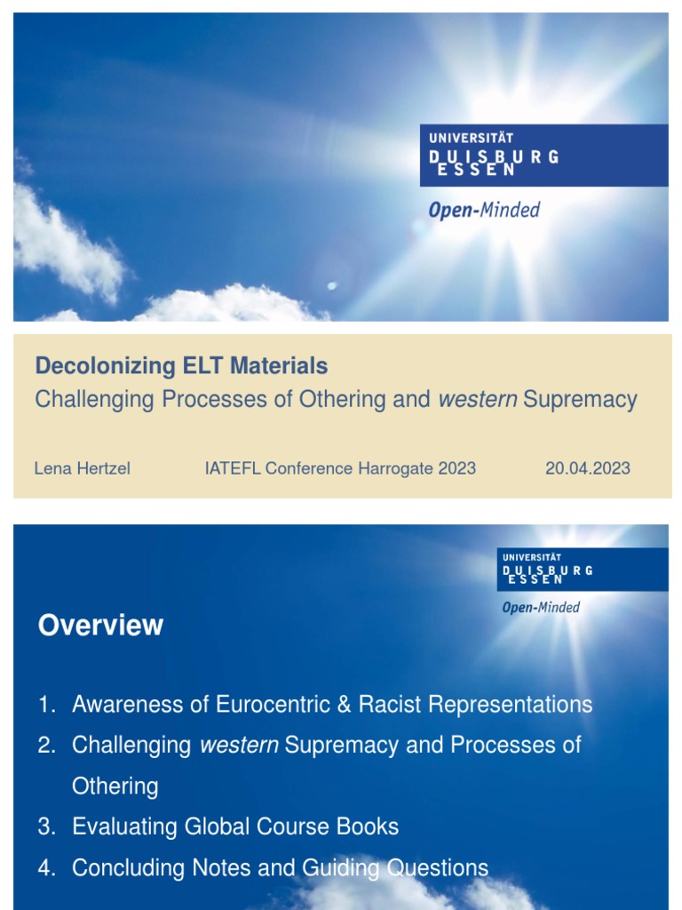 IATEFL - PowerPoint Slides - PDF PDF | PDF | Colonialism | Cultural ...