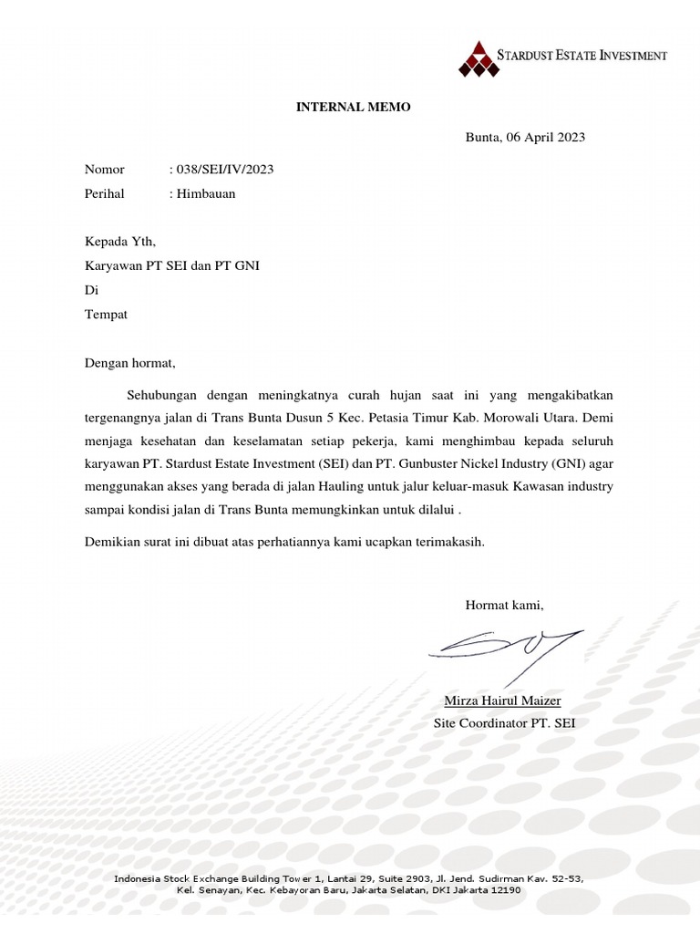 Internal Memo | PDF