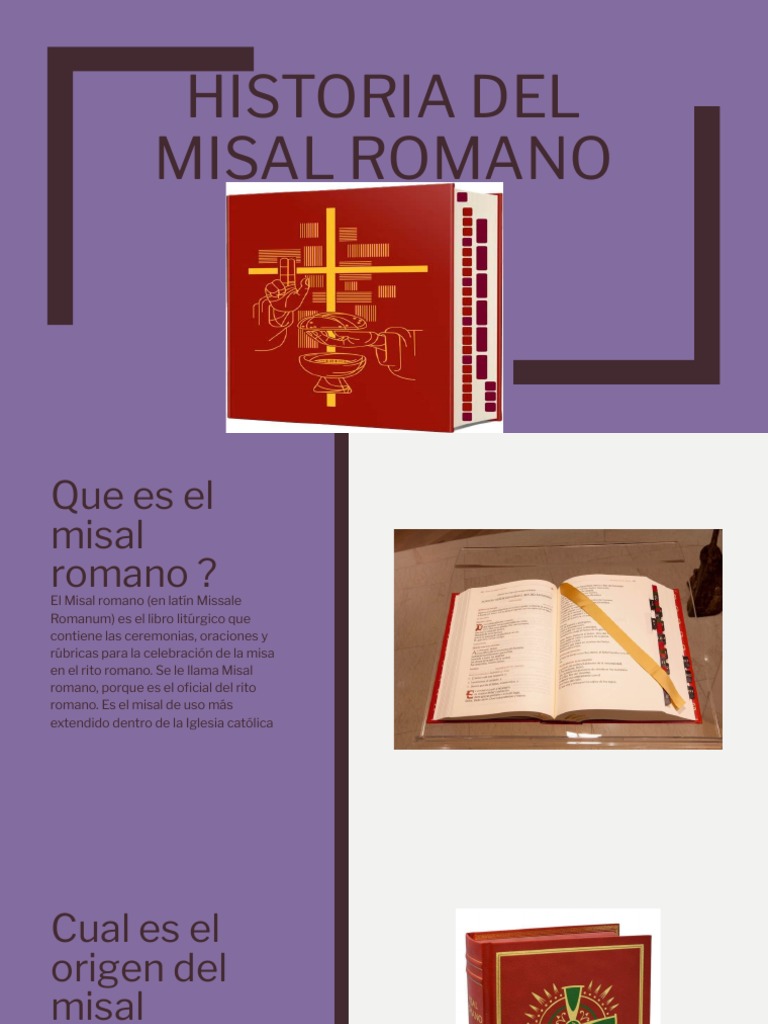 Historia Del Misal Romano | PDF | Iglesia Católica | Adoración ...