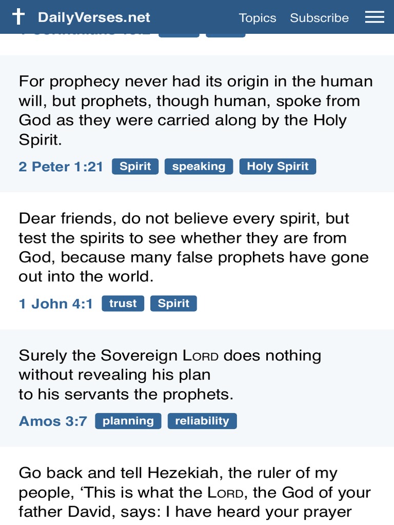 17 Bible Verses About Prophecy | PDF