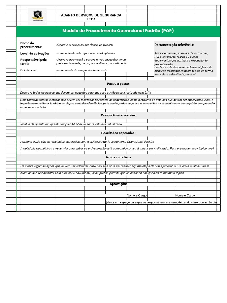 Checklist Procedimento Operacional Padrao (POP) | PDF | Informática