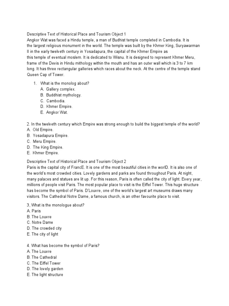 Descriptive Text of Historical Place and Tourism Object 1 | PDF | Venice