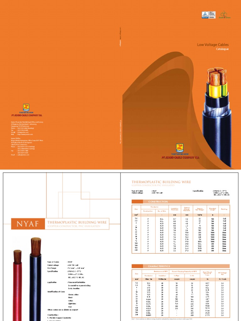 Jembo NYAF Cable Specifications | PDF