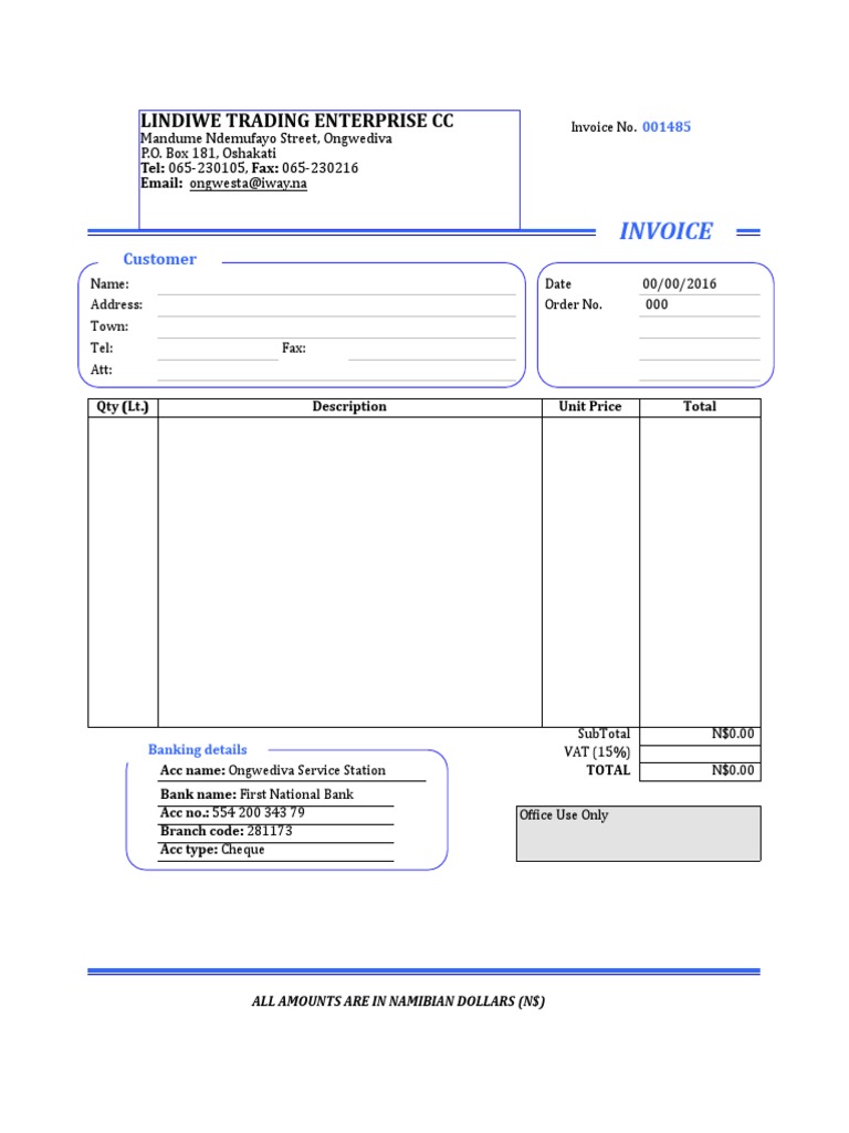Invoice No 001485 | PDF