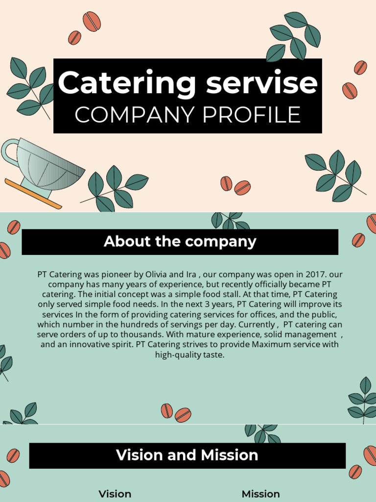 Coffee Shop Company Profile by Slidesgo | PDF
