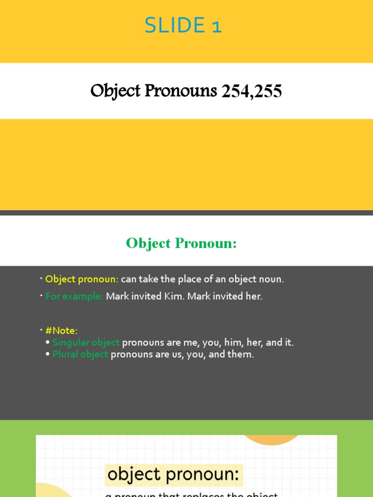 Grammar-Object Pronoun-Grade3-Week2 | PDF Grammar-Object Pronoun-Grade3-Week2 | PDF