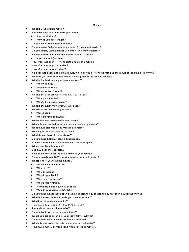 Movies | PDF