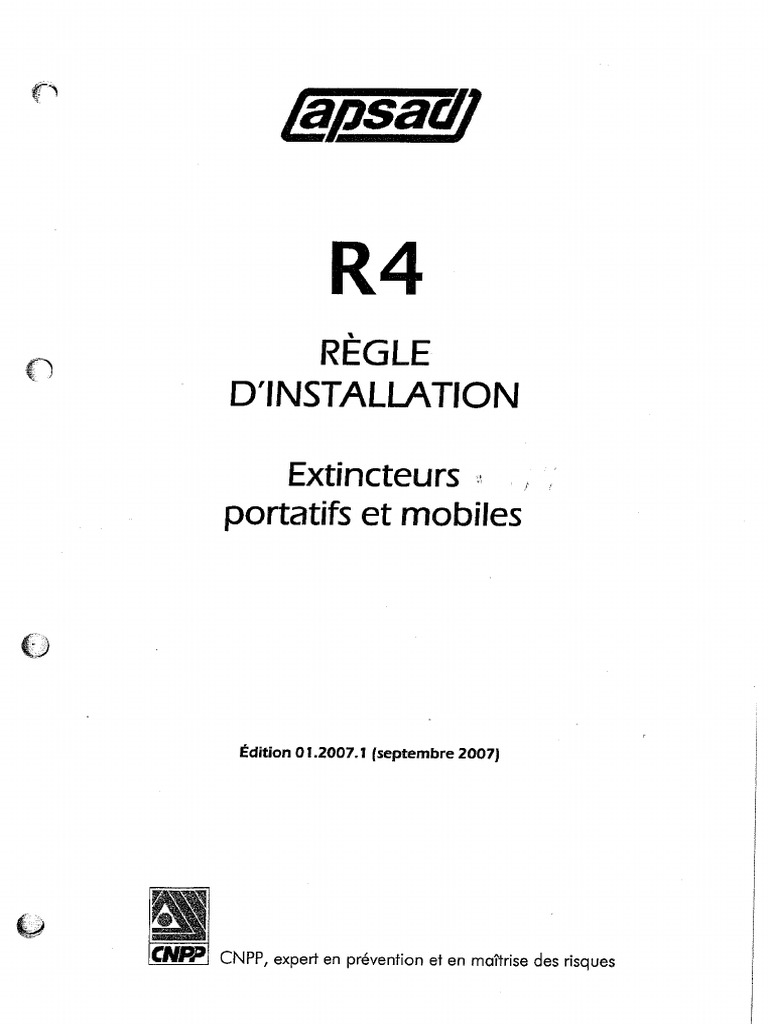 Extincteurs Mobiles Et Portatifs R4 PDF | PDF