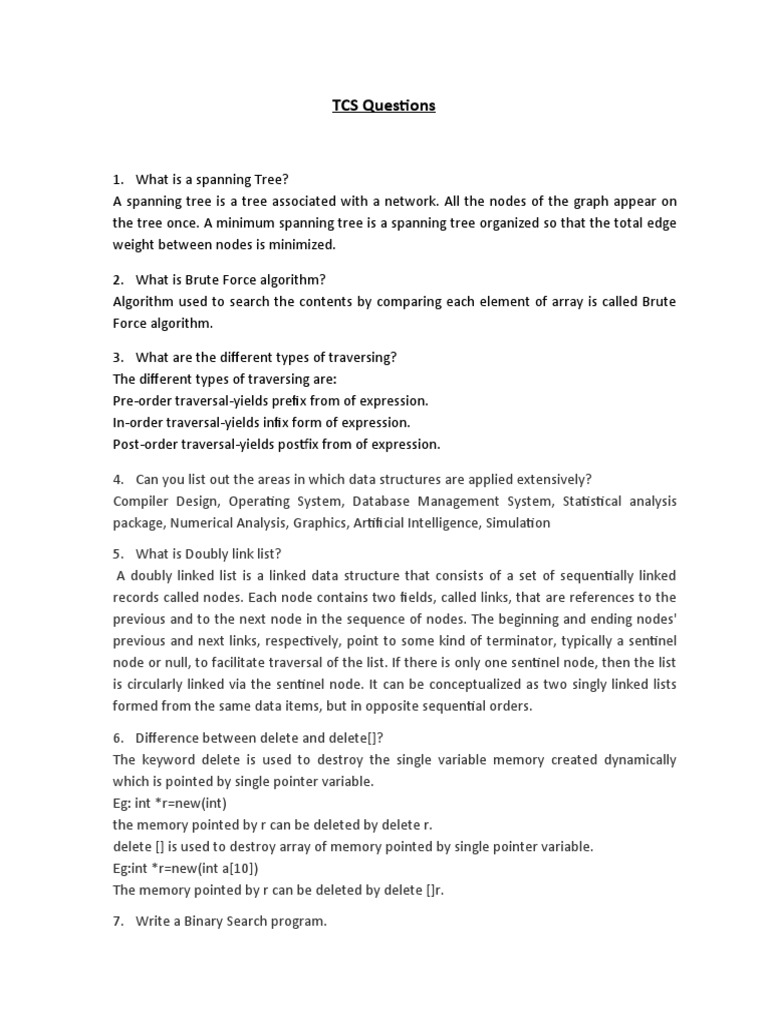 Tcs And Infosys Pdf Pointer Computer Programming Computer Engineering