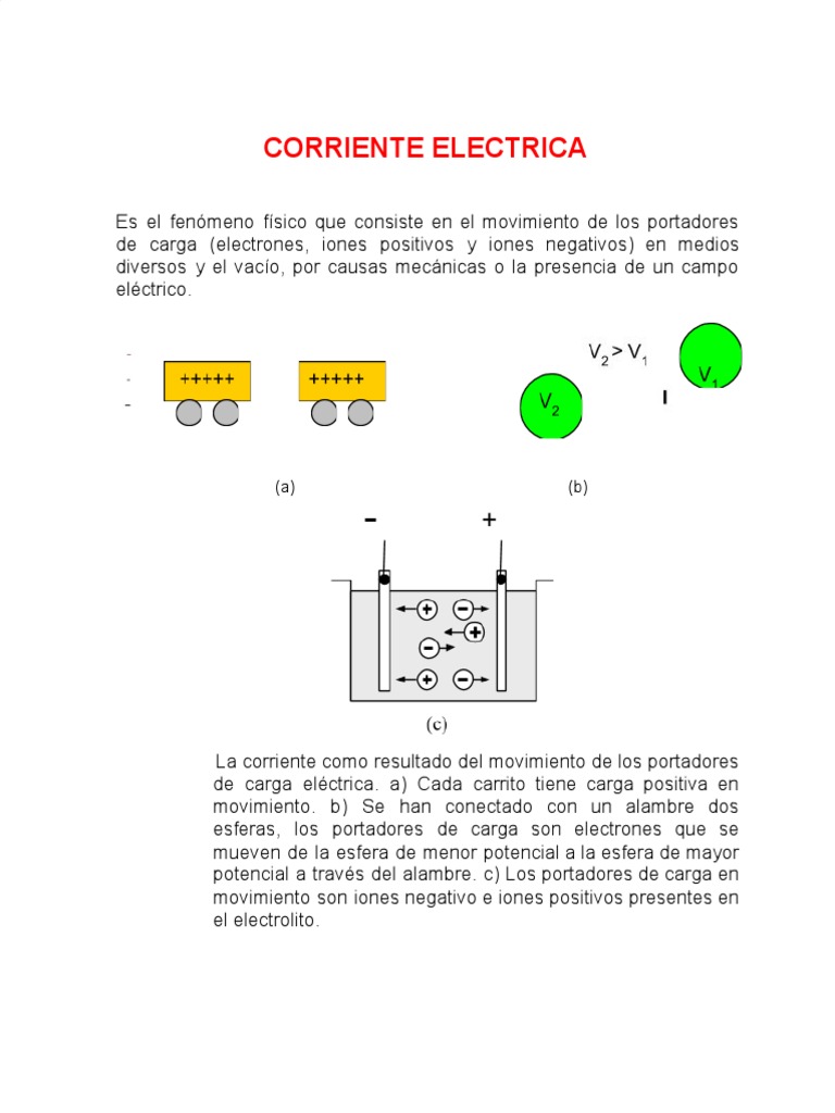 Movimiento de Portadores de Carga | PDF | Corriente eléctrica ...