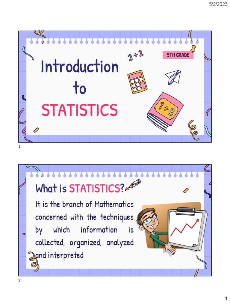 5th Grade Statistics Overview | PDF | Statistics | Probability Distribution