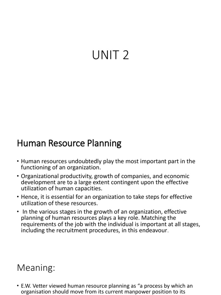 Unit 2 - HRM | PDF | Recruitment | Human Resources