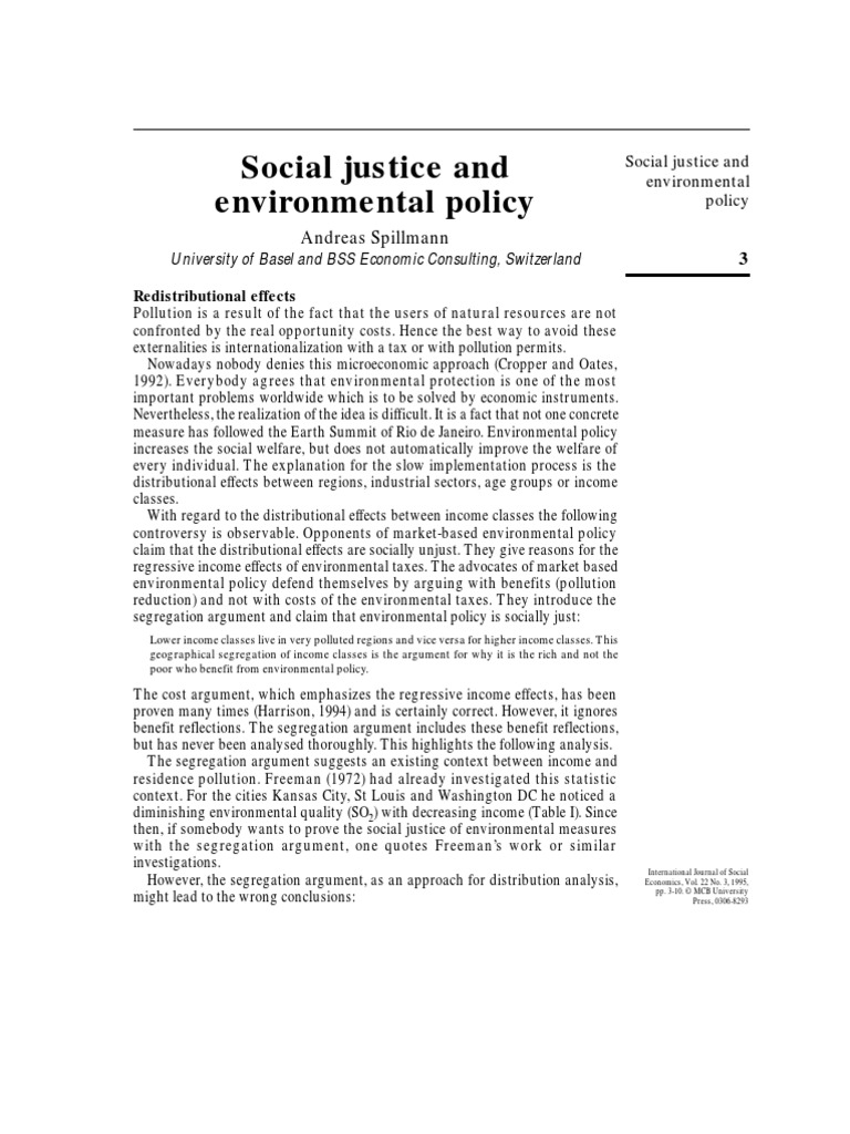 Social Justice | PDF | Externality | Public Good