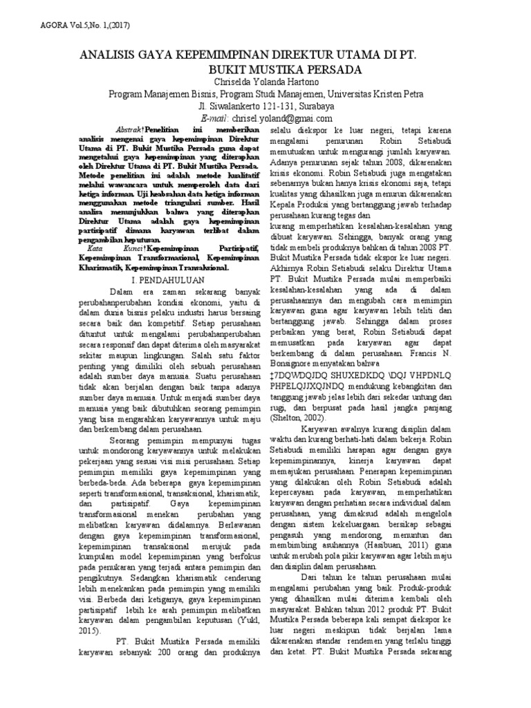 Analisis-Gaya-Kepemimpinan Karya-Direktur-Utama | PDF