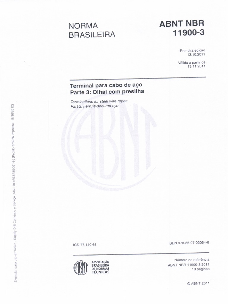 ABNT NBR 11900-3 | PDF