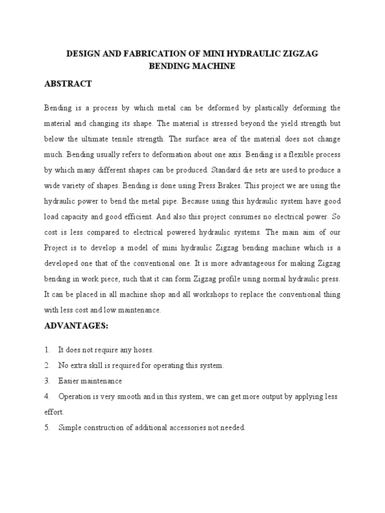 Zig Zag Pending Machine | PDF