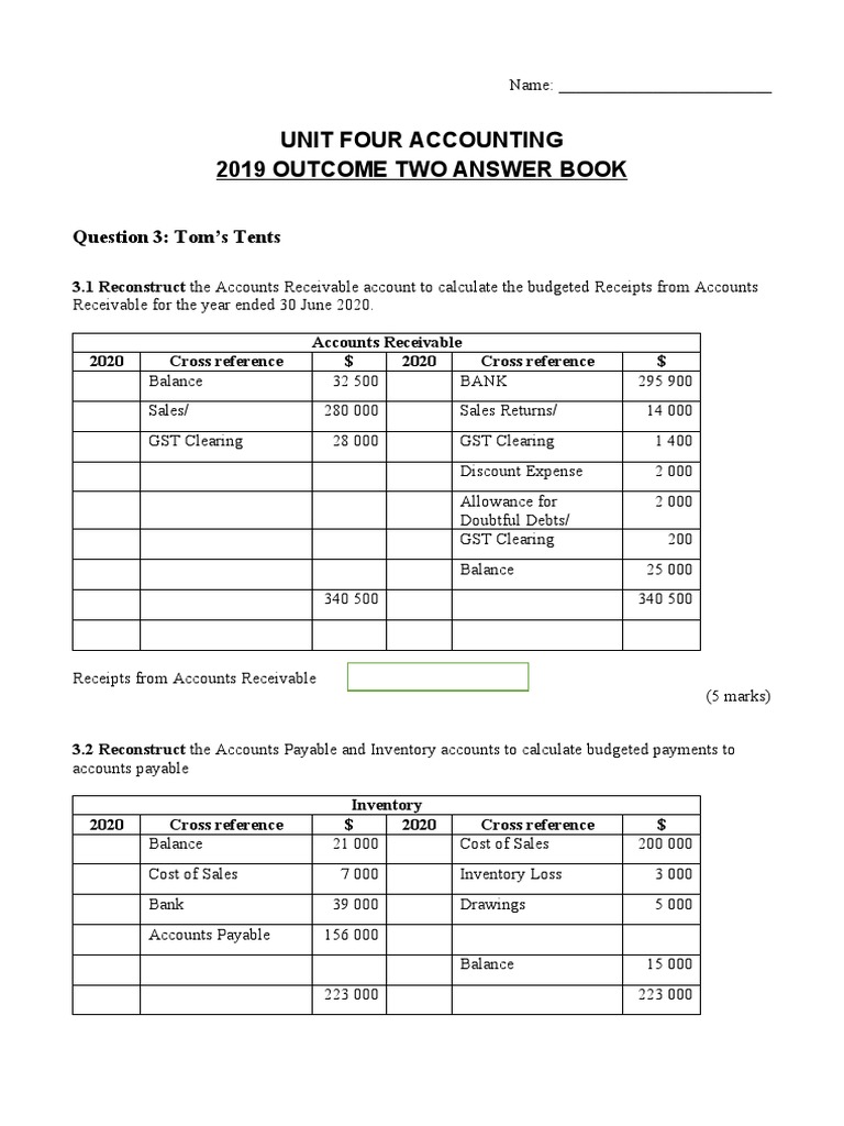 Budgeting Accounts Receivable & Payable | PDF | Value Added Tax | Expense