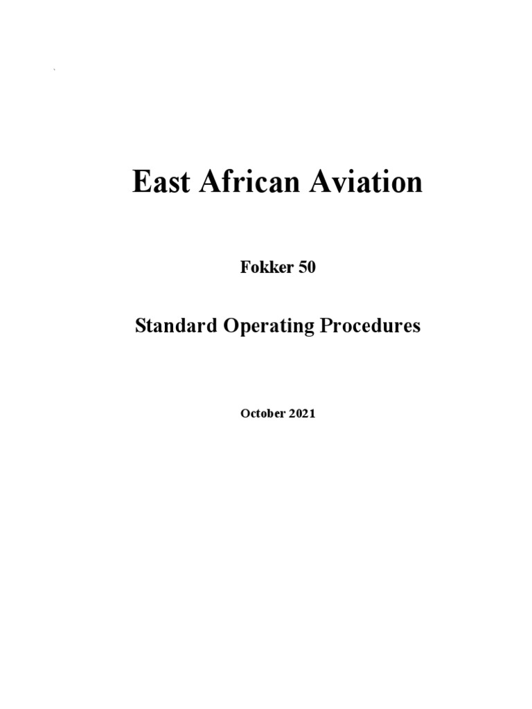 SOP Edited | PDF | Avionics | Cockpit