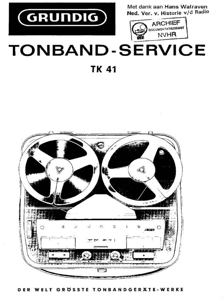 Grundig Tk41-Uktape Recorder SM | PDF