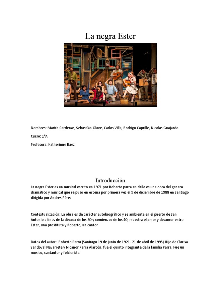 La Negra Ester | PDF
