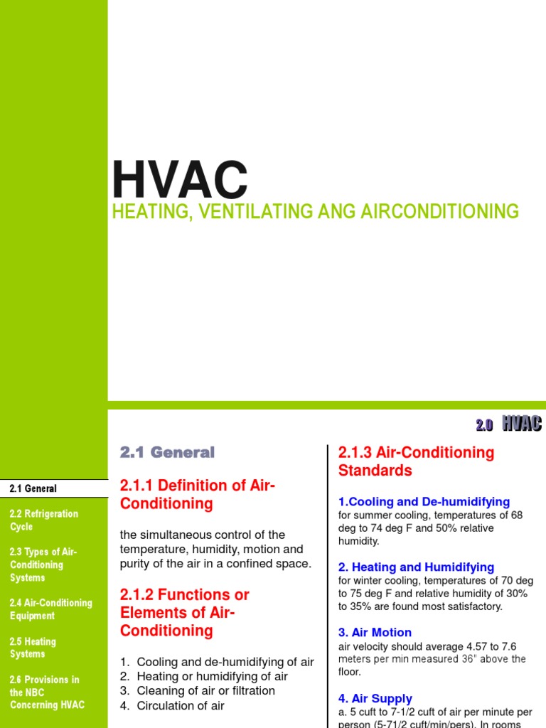 HVAC | PDF | Air Conditioning | Thermostat