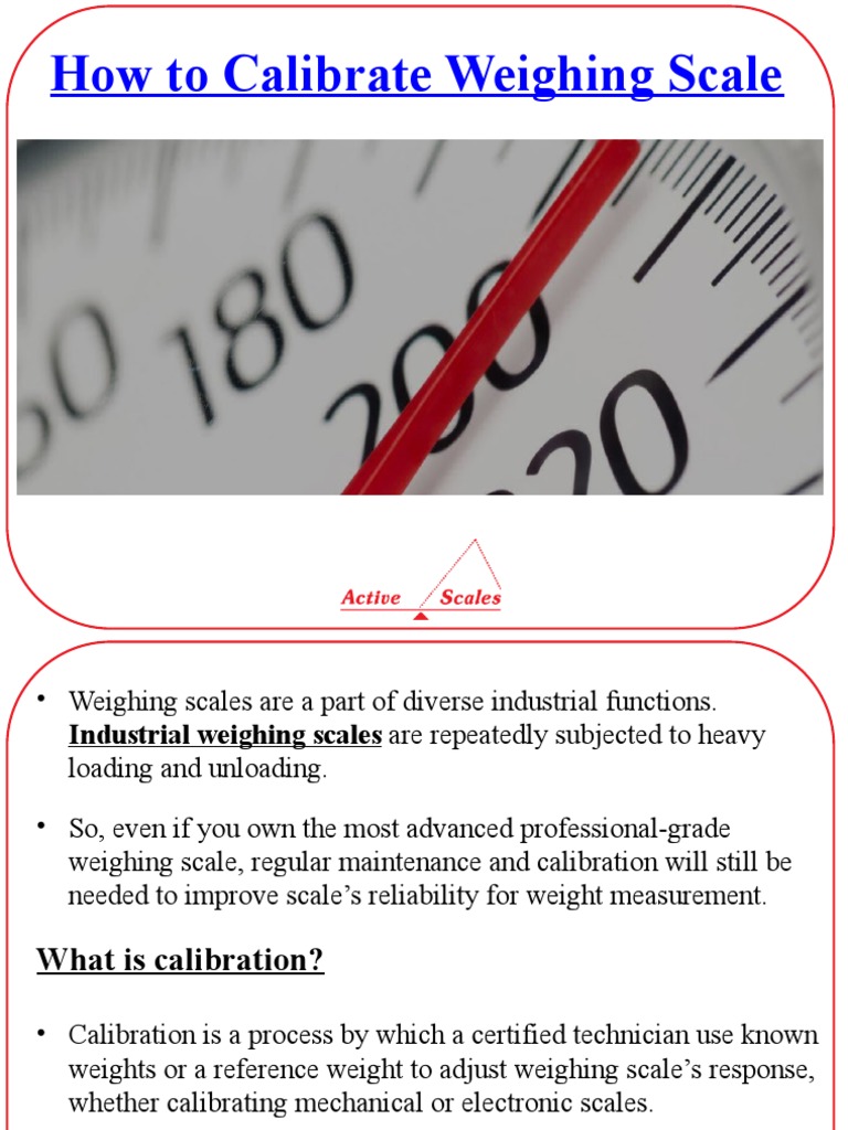 How To Calibrate Weighing.9508943.powerpoint | PDF | Technology ...