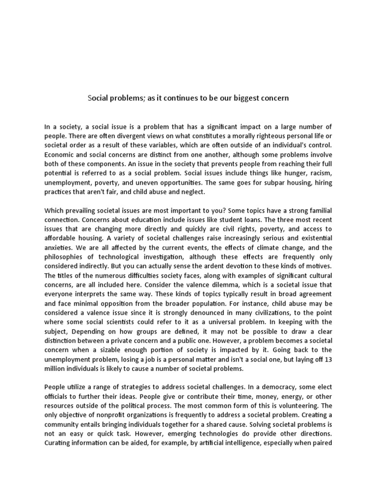 Social Problems | PDF