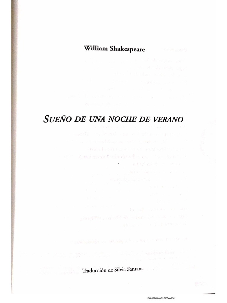 Sueño de Una Noche de Verano | PDF