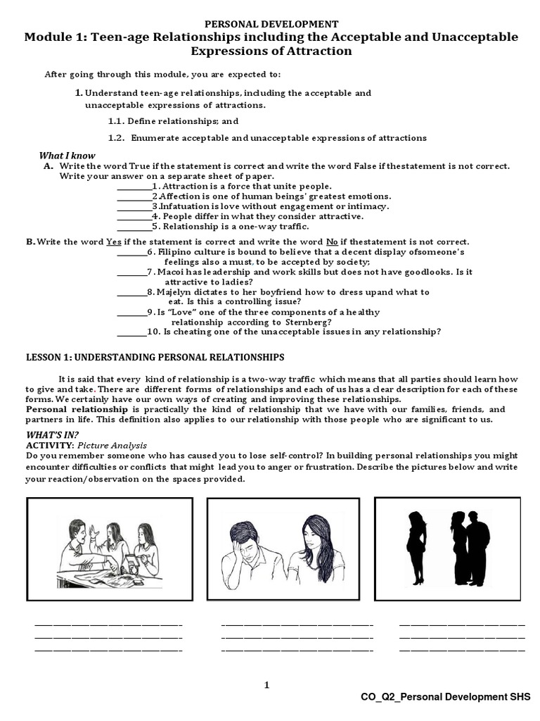 Module 1 3 Final | PDF | Intimate Relationships | Love