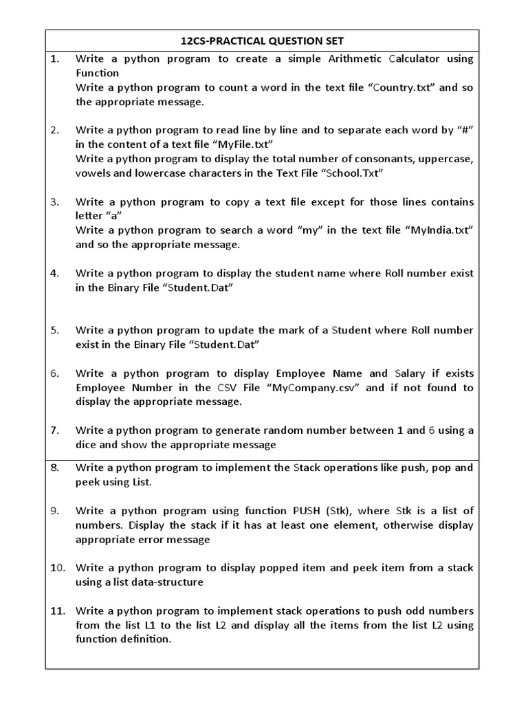 12cs-Model Practical To Print | PDF | Text File | Letter Case