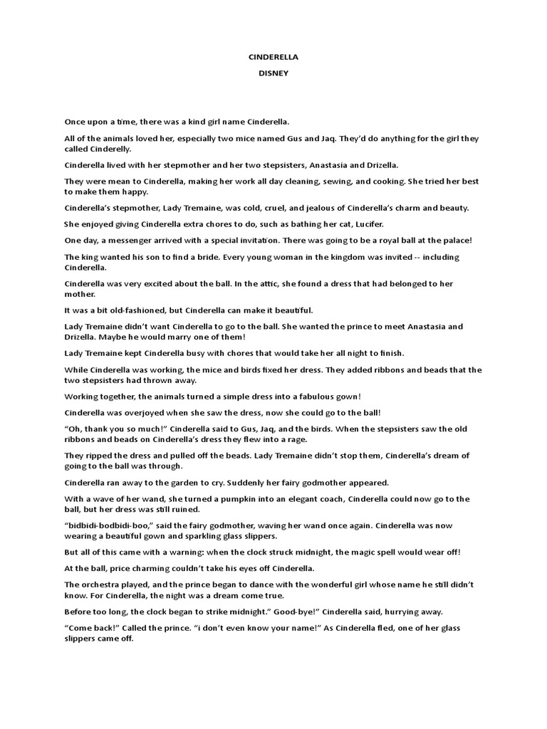 CINDERELLA | PDF | Fairies