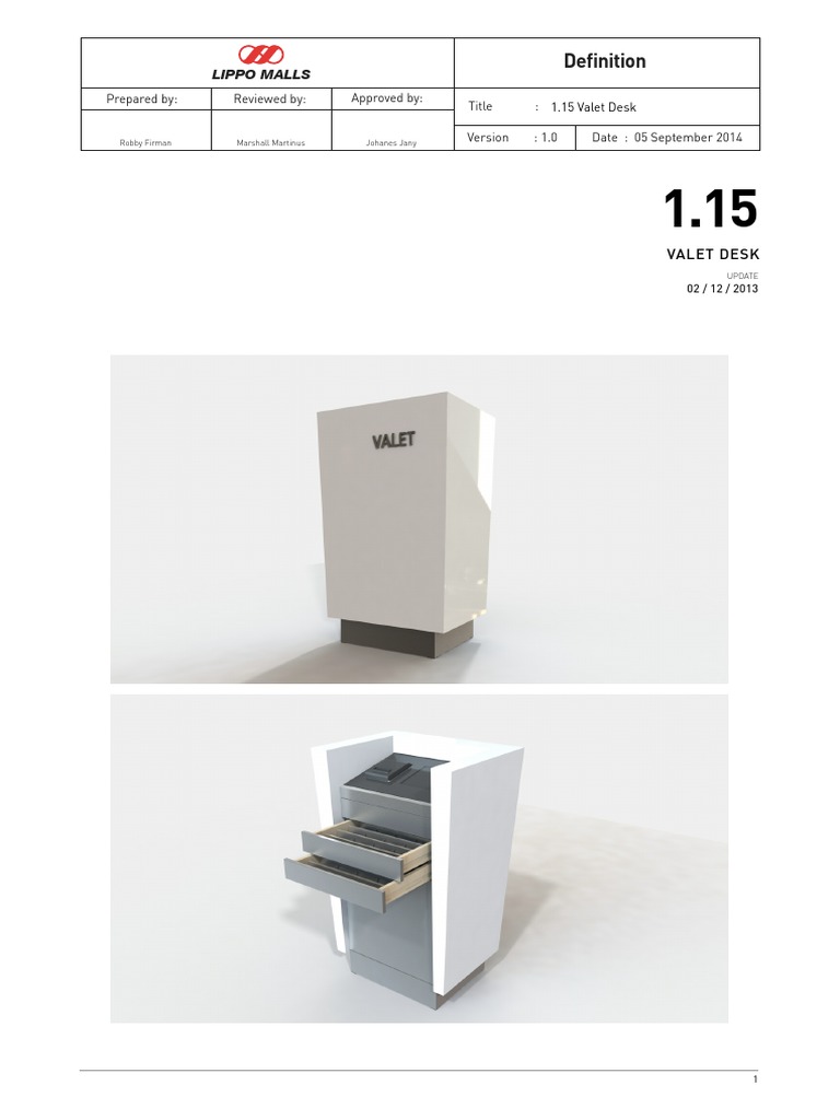 1.15 Valet Desk 021213 - v4 | PDF | Graphic Design | Notation