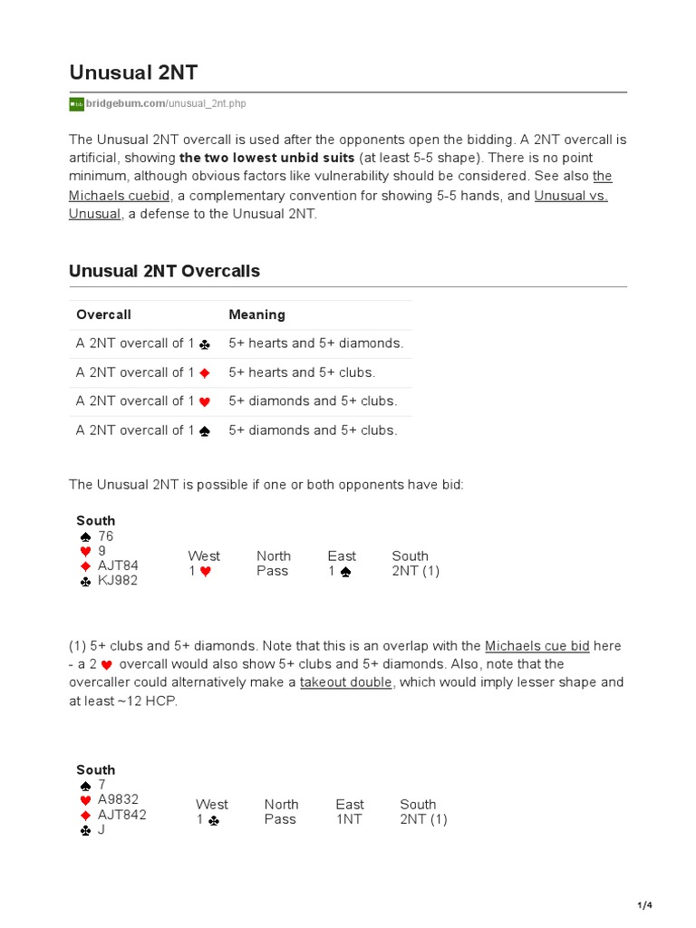 bridgebum.com-Unusual 2NT.pdf | PDF