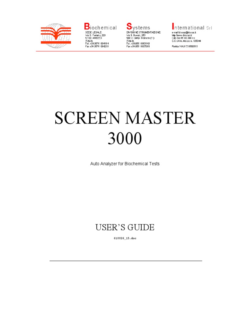 Screen Master 3000 | PDF | Computer Keyboard | Menu (Computing)