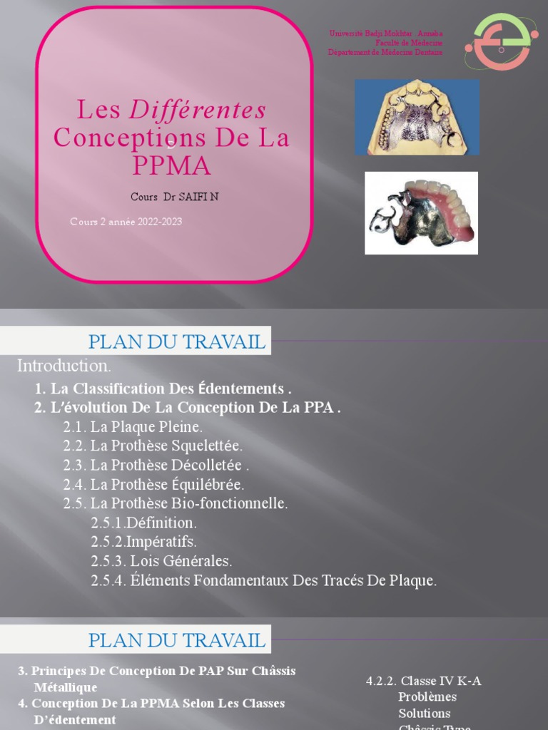 Conception de la PPMA Modifié 301217 .pptx | PDF | Dent | Branches de ...