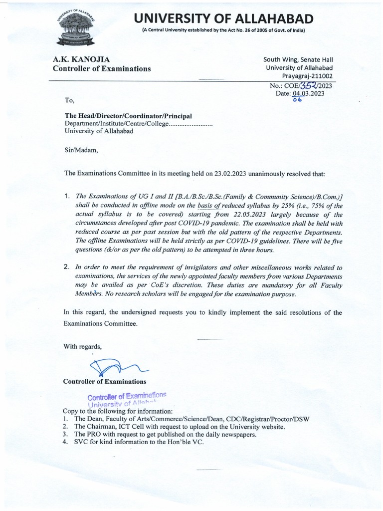 CoE-352 Dt. 06.03.2023 PDF | PDF