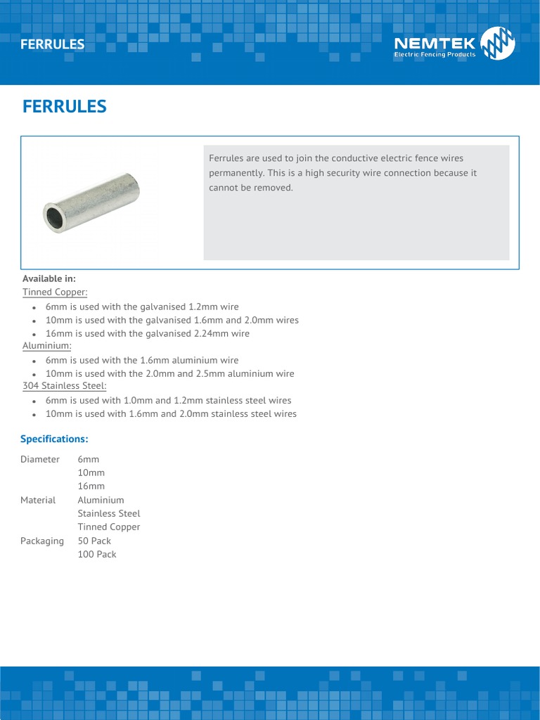 NEMTEK_Ferrules | PDF