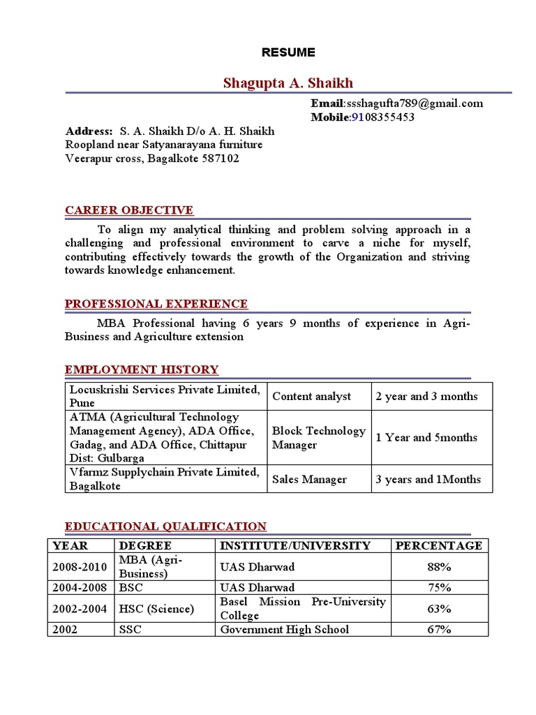 Shagupta A. Shaikh Resume | PDF | Data | Computing