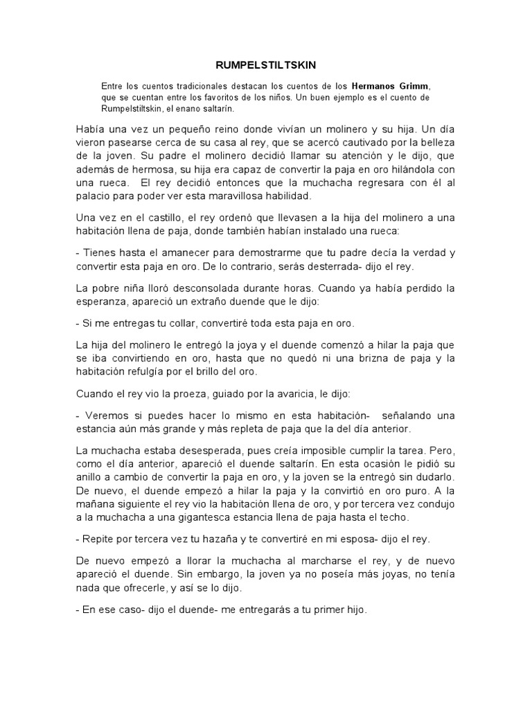 RUMPELSTILTSKIN | PDF