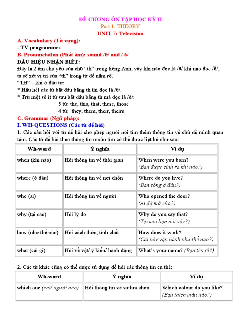 GLOBAL SUCCESS- CUỐI KÌ 2 | PDF