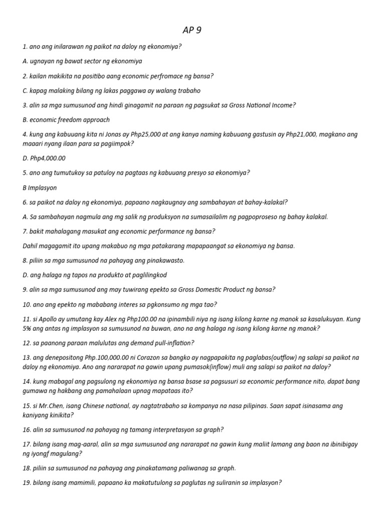 AP 9 3rd Quarter | PDF