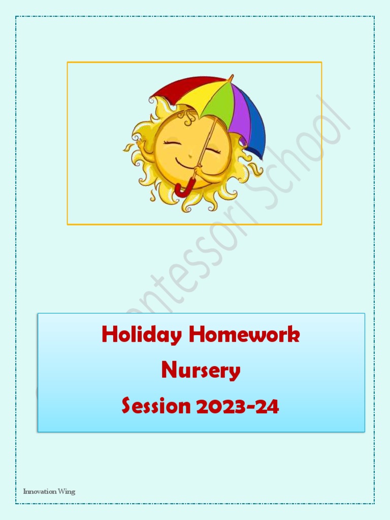 Holiday Homework Nursery | PDF | Cognition | Cognitive Science