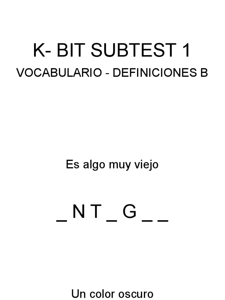 K - Bit (B) Definiciones | PDF