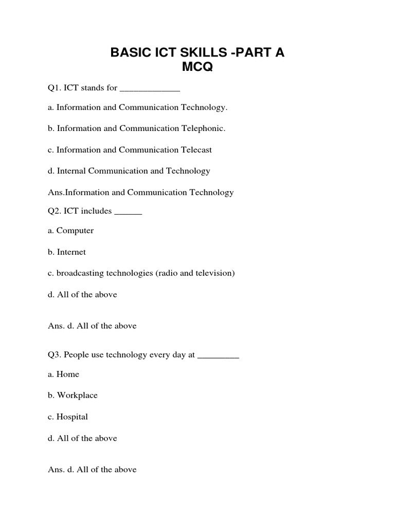 Basic ICT Skills Class 9 | PDF | Computer Data Storage | Read Only Memory