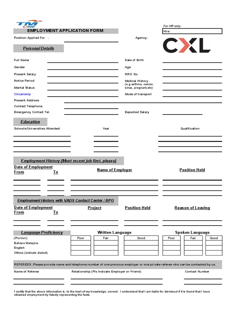 01.application Form | PDF | Mental Disorder | Clinical Medicine