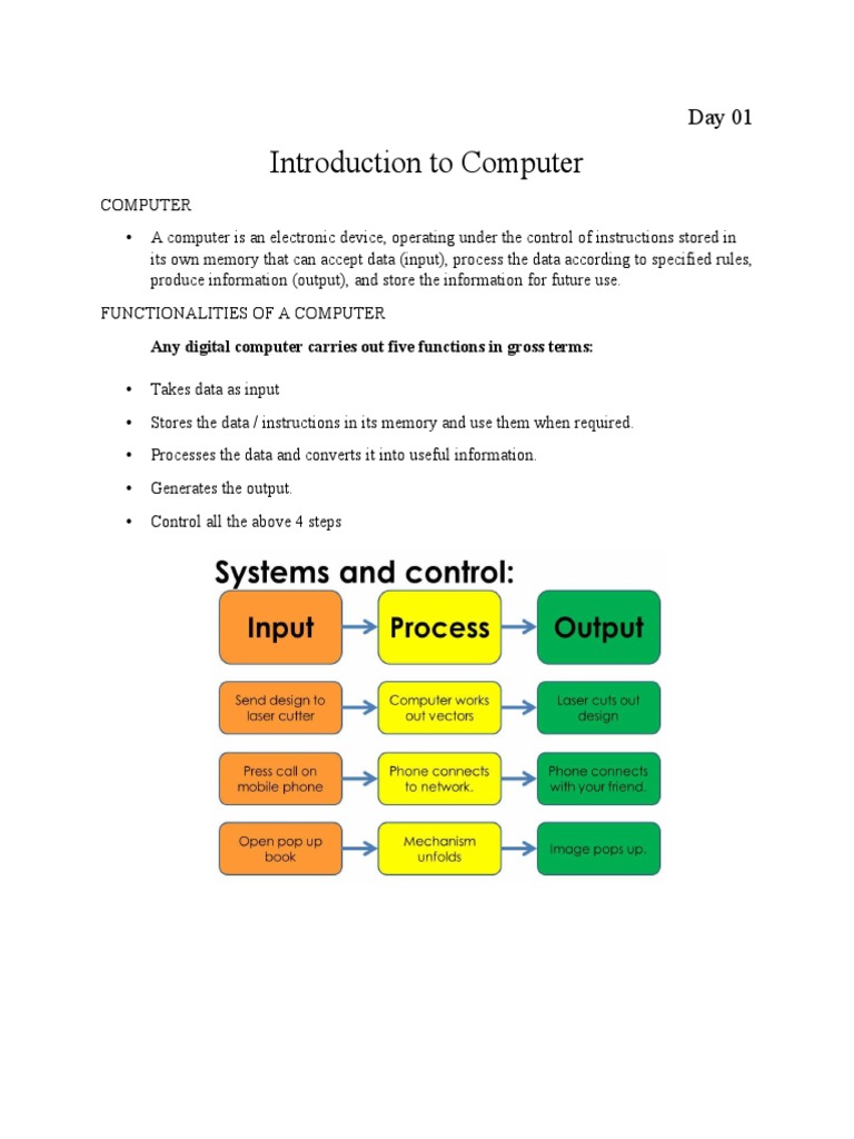 Fundamentals of Computer | PDF | Information | Data