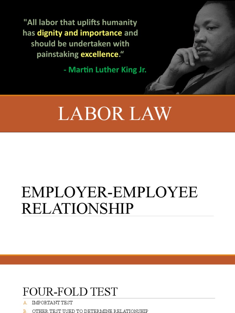 Labor Law 1 | PDF | Employment | Labour Law