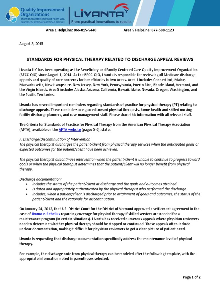 PTDischarge Planning Reminder Final | PDF | Physical Therapy | Medicare ...